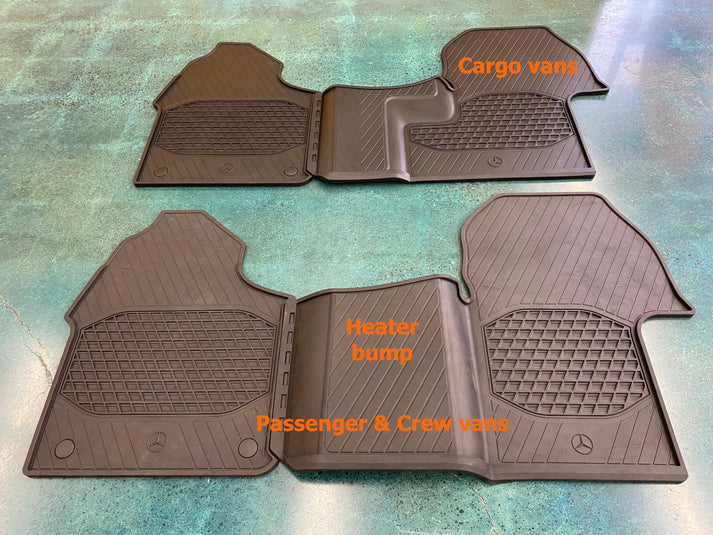 Floor Mats “That Fit” for LHD Mercedes-Benz Sprinter 907 (Cargo & Crew ...